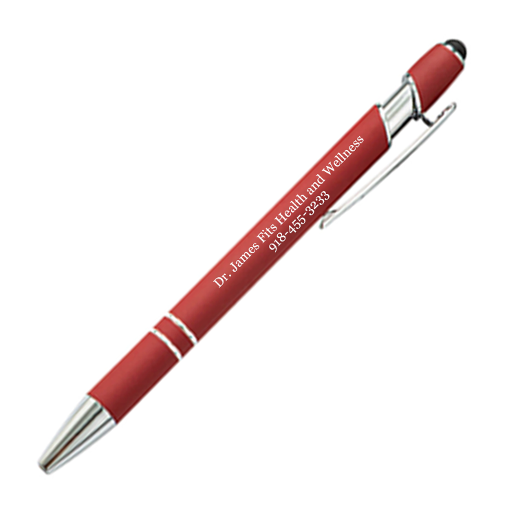 Maroon Metal Soft Touch Pens